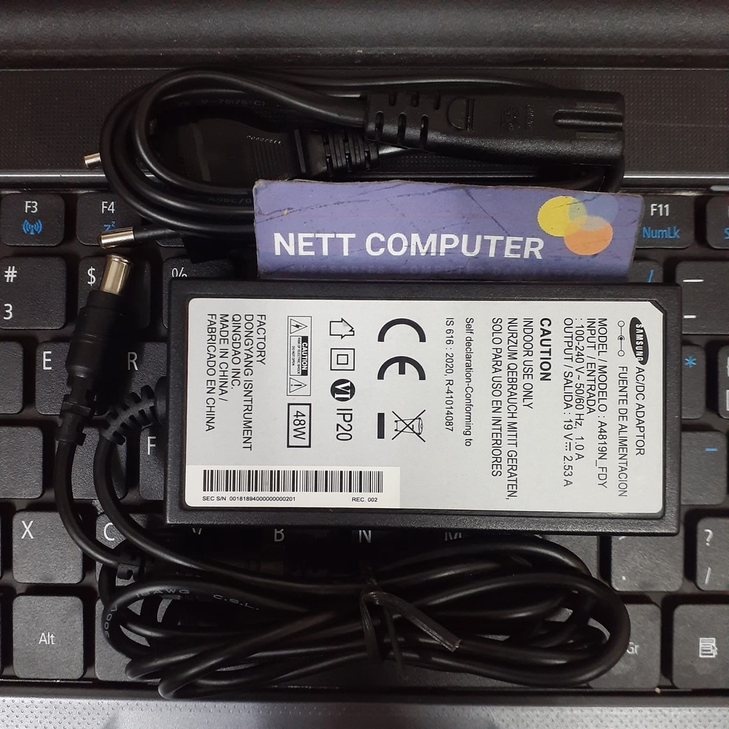 Original Samsung 19V 2.53A LED LCD TV Monitor Charger Adapter | Shopee ...