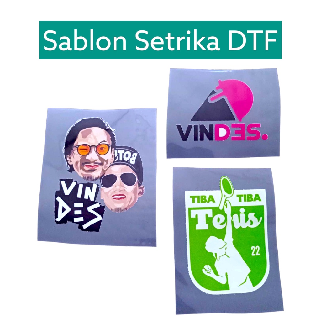 Dtf iron-on screen printing brand vindes tiba tennis botuna logo ...