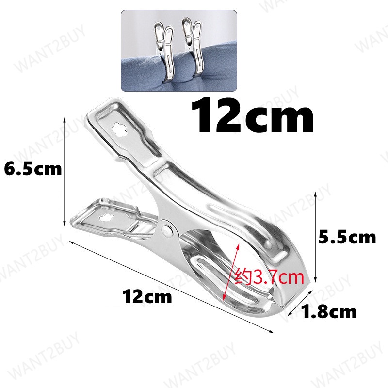 🇲🇾 Stainless Steel Clothes Pegs Cloth Clip Clamp Windproof Laundry ...