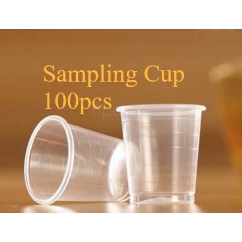 [100 pcs] 30ml (1 oz.) Plastic Sampling Cup/ Clear Sampling Cup/Drink ...