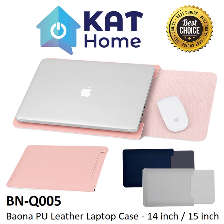 BAONA Q005 14 INCH (35*26cm) / 15-15.6 INCH (40*30cm) PU LEATHER LAPTOP SLEEVE CASE 1 / 2 TONE ...