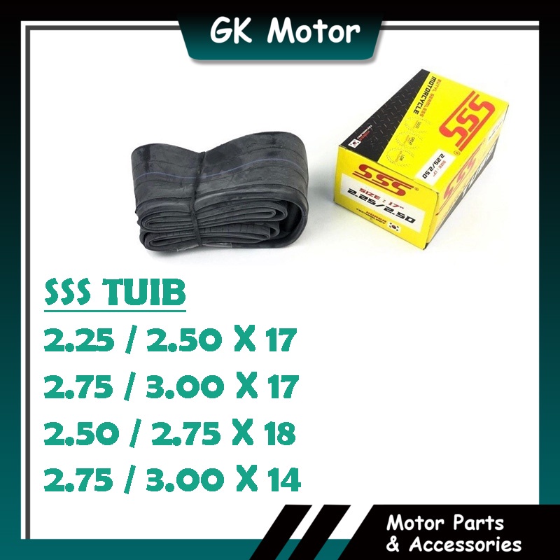 SSS TUBE TAYAR TYRE TUIB TAYAR TUBE MOTORCYCLE SSS 17 INCH 14 INCH 18 ...