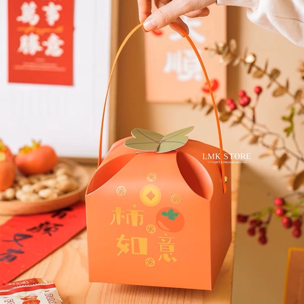 LMK [RM3/pcs] 5pcs Persimmon Chinese New Year Gift Box CNY Packaging ...