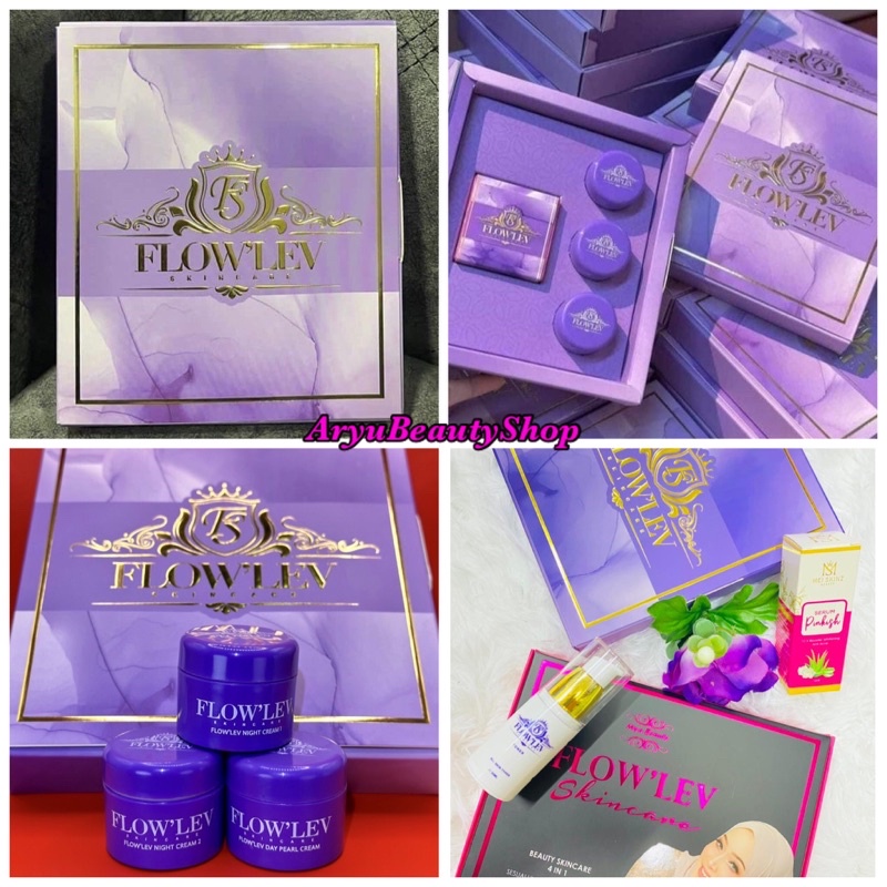 FLOW’LEV SKINCARE 4IN1 LOOSE NIGHT CREAM FLOWLEV TONER SERUM PINKISH ...