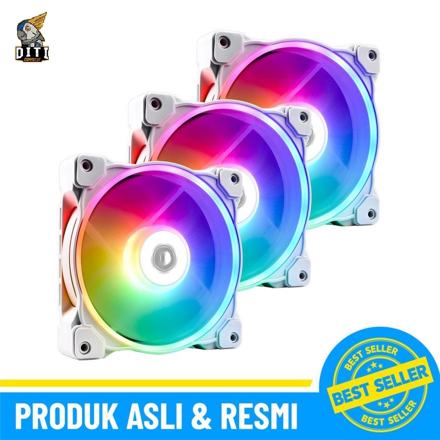 Id-cooling ZF-12025 ARGB TRIO SNOW 120mm Addressable LED Sync PWM Fan | Shopee Malaysia