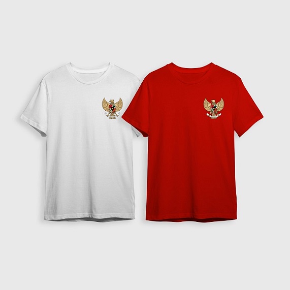 MERAH Garuda LOGO T-Shirt/GARUDA INDONESIA Red PUTH T-Shirt / And ...