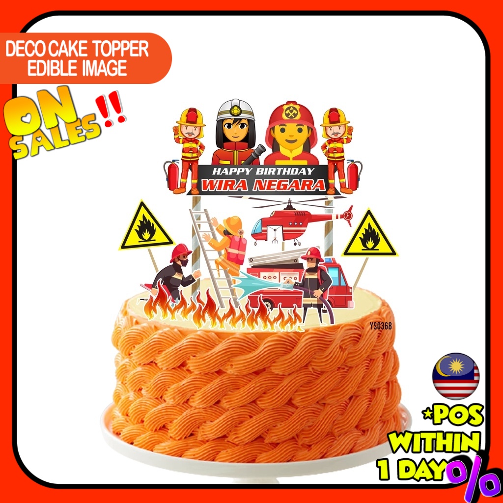 [CUSTOM NAME] Happy Birthday Cake Topper Bomba Decoration Set Party ...