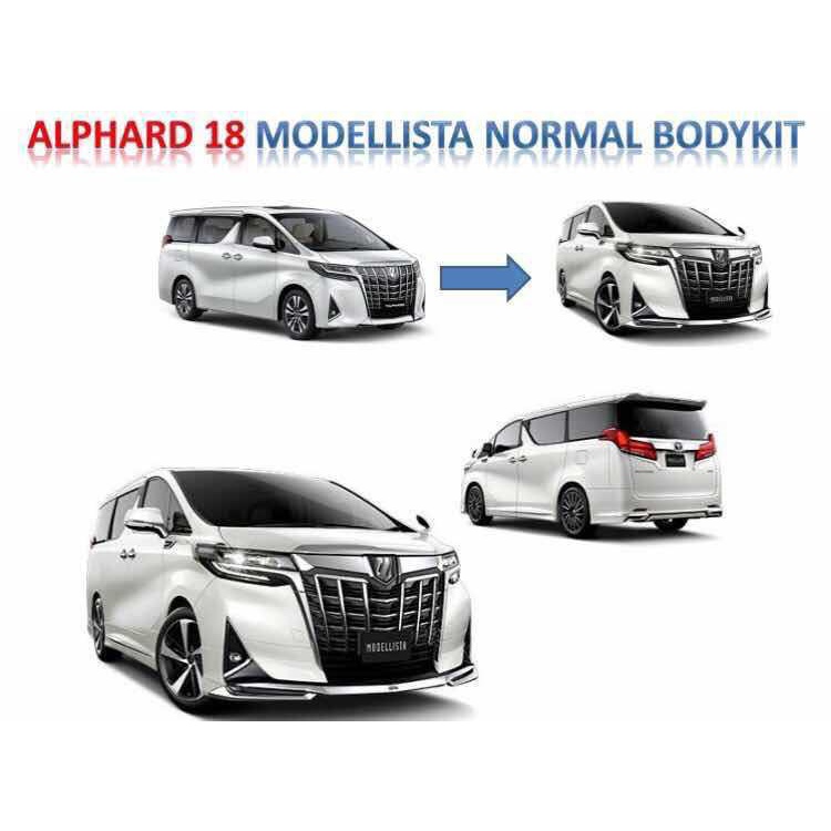 Alphard Vellfire 2018 Aero / Normal Modellista Bodykit , Body kit ...