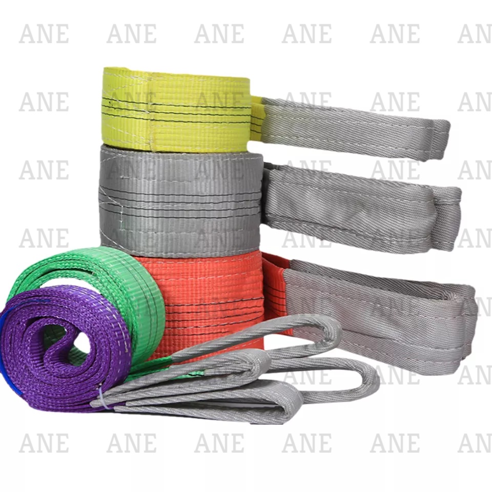 Polyester Flat Webbing Sling 2 Ton 3 Ton 4 Ton 5 Ton Lifting Sling ...