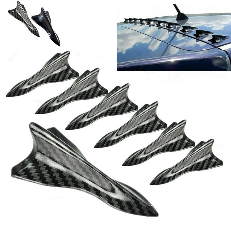 Universal Car Spoiler Wing Shark Fins Antenna Body Kit Sedan Front Roof ...