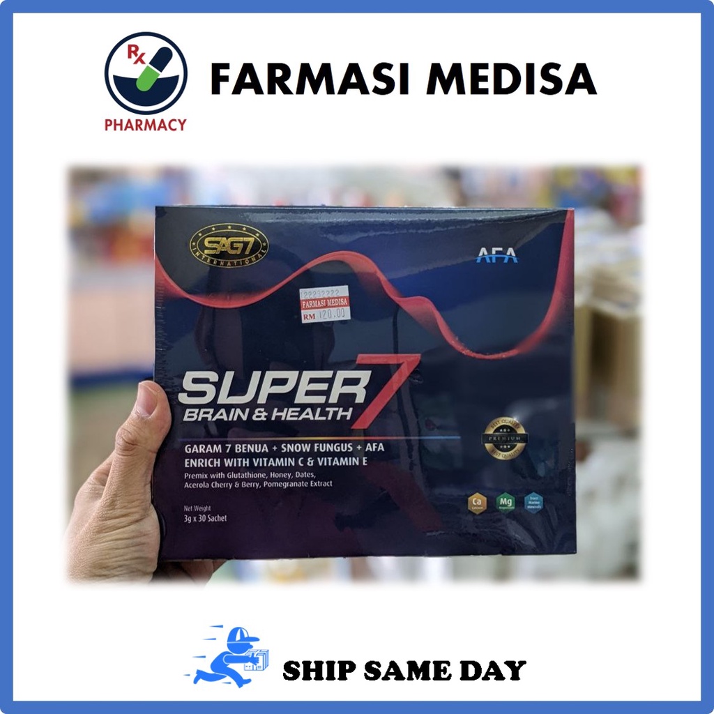 AFA SAG7 Super 7 Brain & Health 30 sachet Premix with Glutathione ...