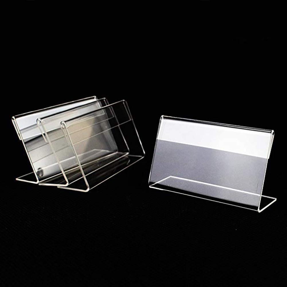 Acrylic Clear Plastic Desk Sign Label Frame Price Tag Paper Holders ...