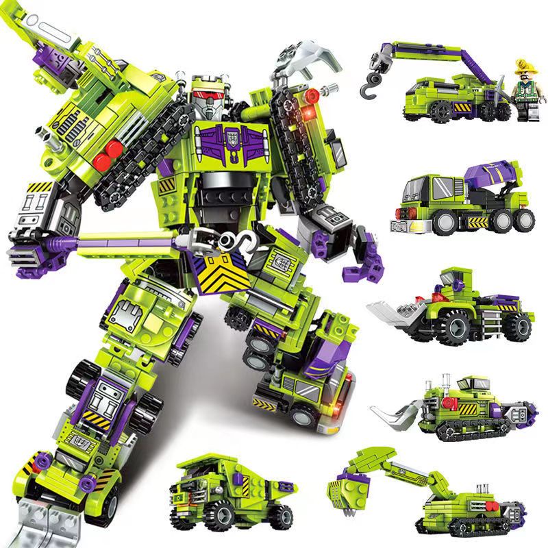 Senbao Assembled Building Block Set 6 In 1 Steel Mecha Accumulation To Hercules Deformation ...