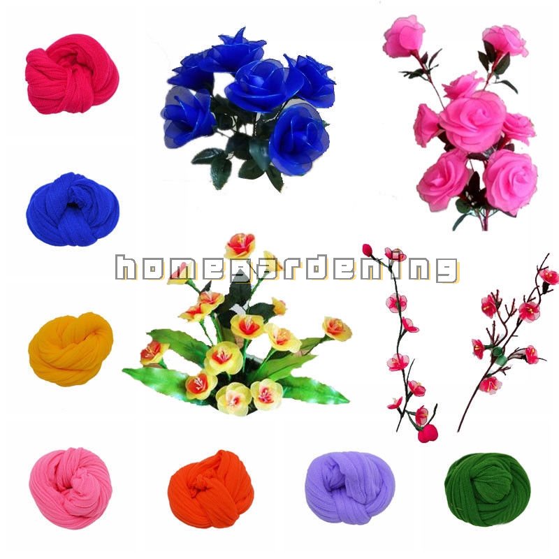 5pcs 2.3M Nylon Stocking Making Artificial Mesh Flower Arrangement ...