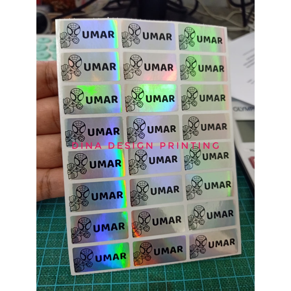 Sticker Nama/Sticker Label Product Waterproof | Shopee Malaysia