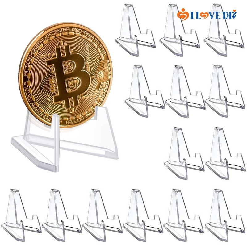 Mini Transparent Plastic Triangle Frame/ Collection Commemorative Coin ...