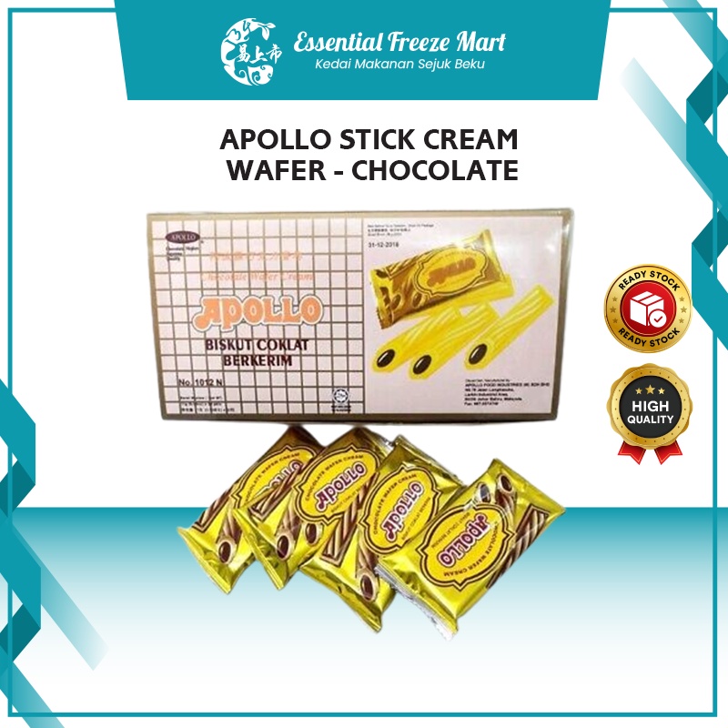 Apollo Stick Cream Wafer - Chocolate (11g x 30's) Apollo Wafer Cookies Biscuits Biskut Wafer ...