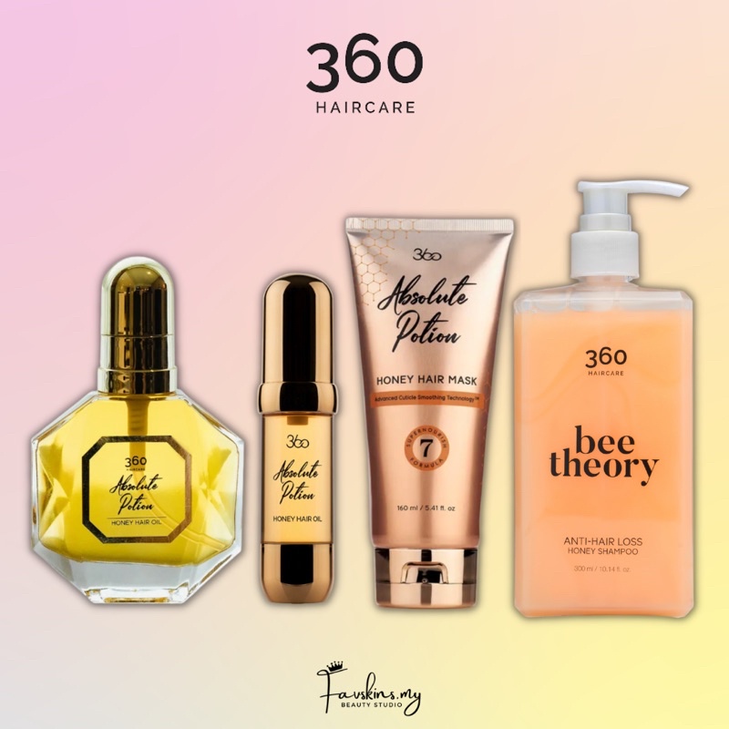 360 HAIRCARE BEE THEORY SHAMPOO ANTI FAILING, HONEY HAIR OIL, HAIR MASK ...
