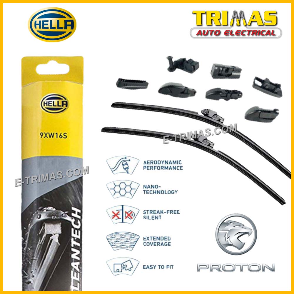 TRIMAS Original Hella Cleantech Multi Adapter Wiper Blades Set Proton ...