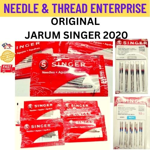 JARUM SINGER 2020 / ORIGINAL SINGER 2020 NEEDLE / JARUM JAHIT SINGER ...