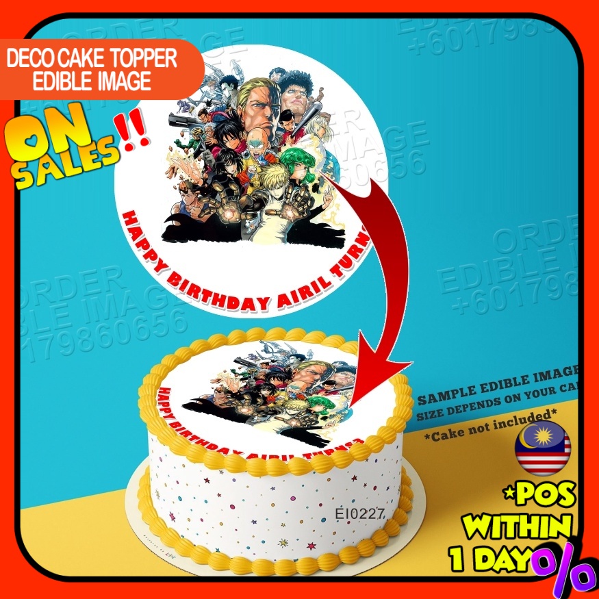 Printing EI One Punch Man All Charac Edible Image Print Cake Photo ...