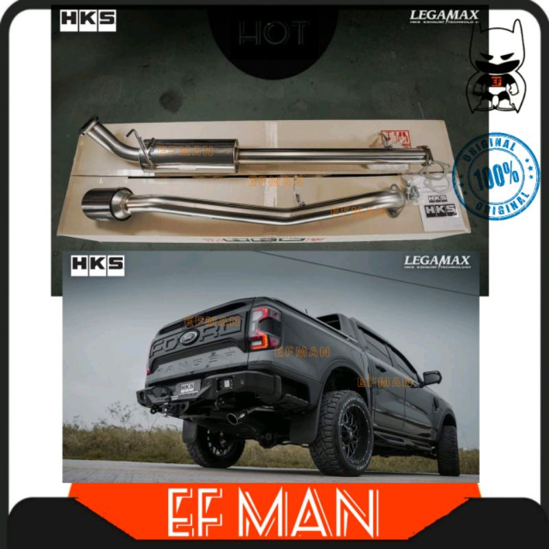 4X4 HKS LEGAMAX MUFFLER CARBON HILUX RANGER NAVARA DMAX TRITON RAPTOR ...