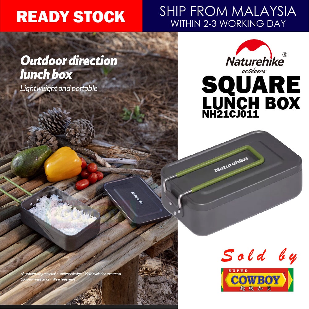 Naturehike Square Lunch Box NH21CJ011 Bekas Makanan Pot Cooking Set ...