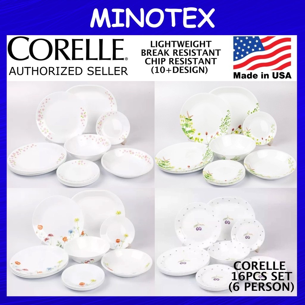(10+ Design) Corelle Classic 16pcs Dinnerware Set Livingware Tableware ...