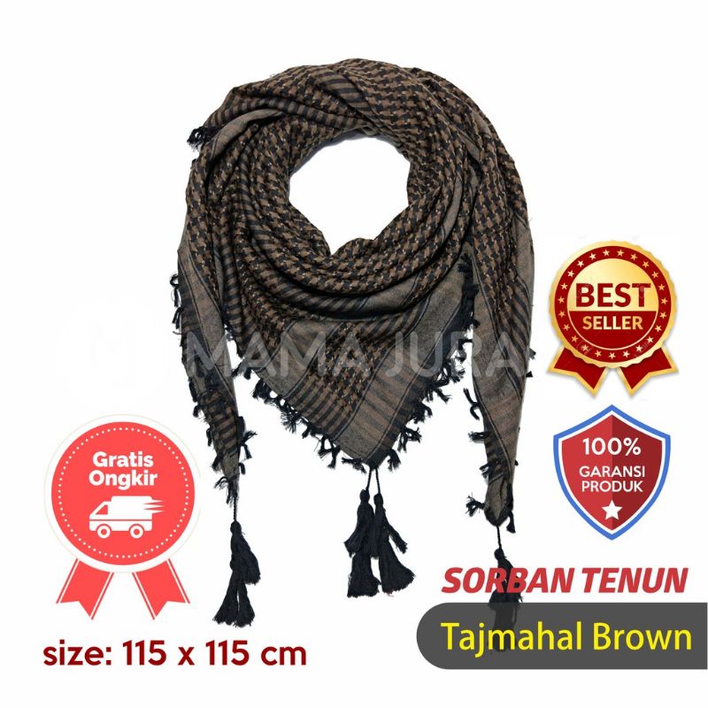 Premium brown turban concert turban shemagh square turban habib turban ...