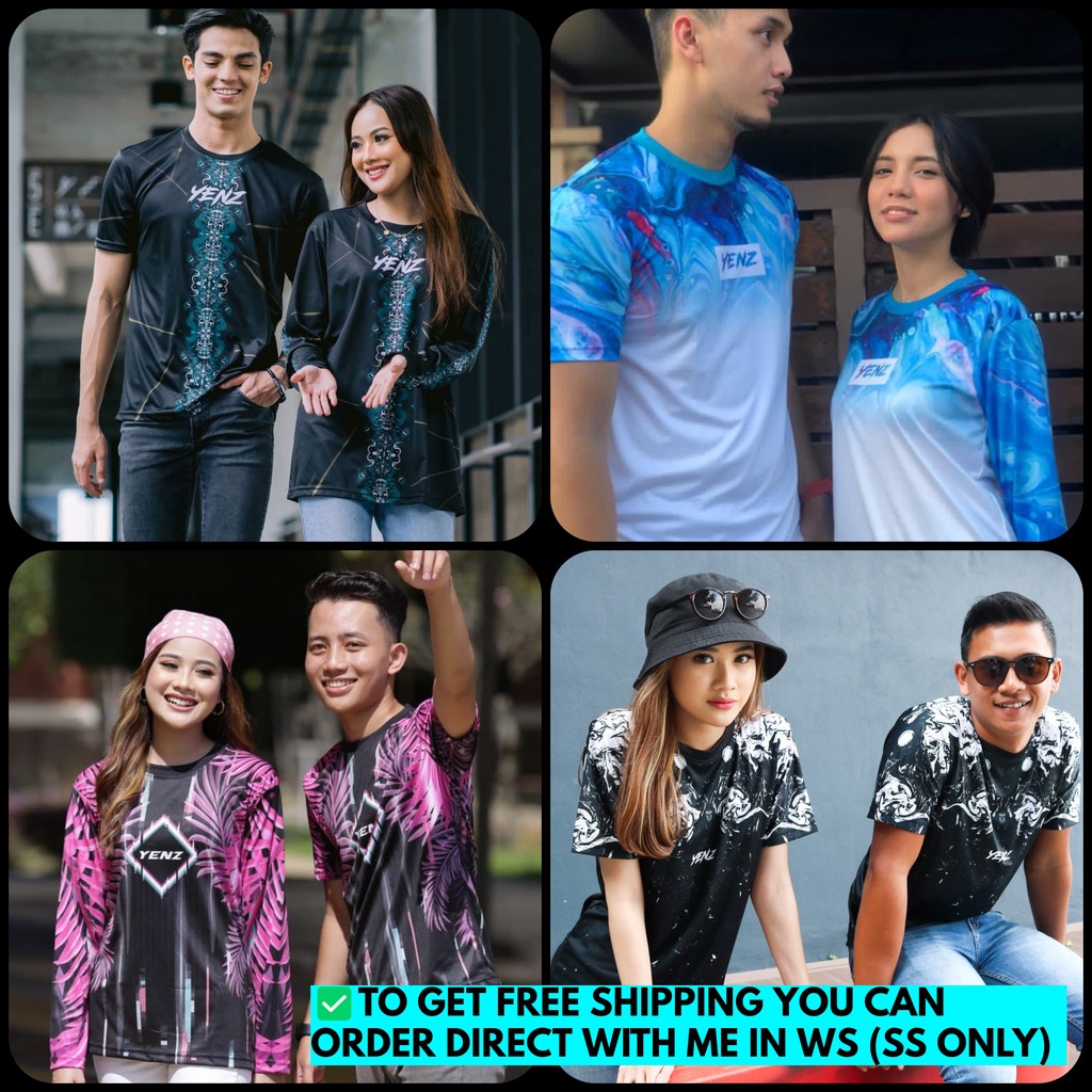 2022 READY STOCK T-SHIRT BAJU COUPLE YENZ Exclusive Short Sleeve (Suitable for both Men's and ...