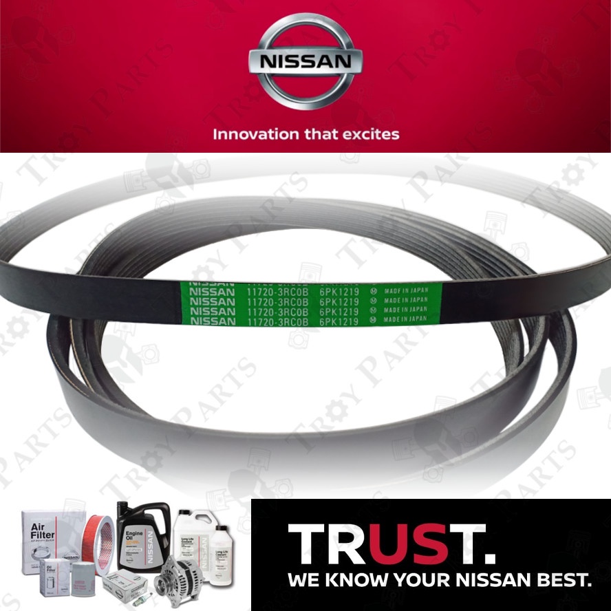 Original Nissan Fan Belt 11720-3RC0B for Nissan Sylphy B17 1.8 2014 ...