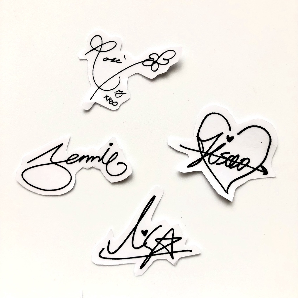 [kstuffind] Blackpink SIGNATURE STICKER TRANSPARENT TTD TRANSPARENT ...
