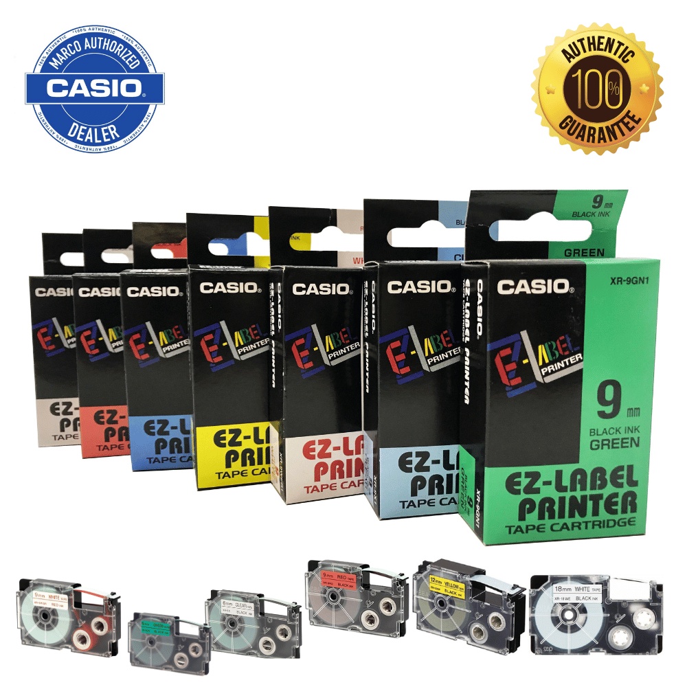 Genuine Casio XR-9 9mm EZ-Label Printer Tape Cartridge | Shopee Malaysia