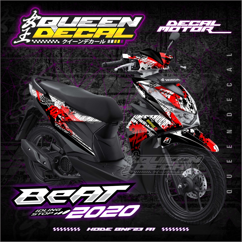 Sticker DECAL CUSTOM BEAT NEW DELUXE 2020 - FOX MOTIF Color Combination ...