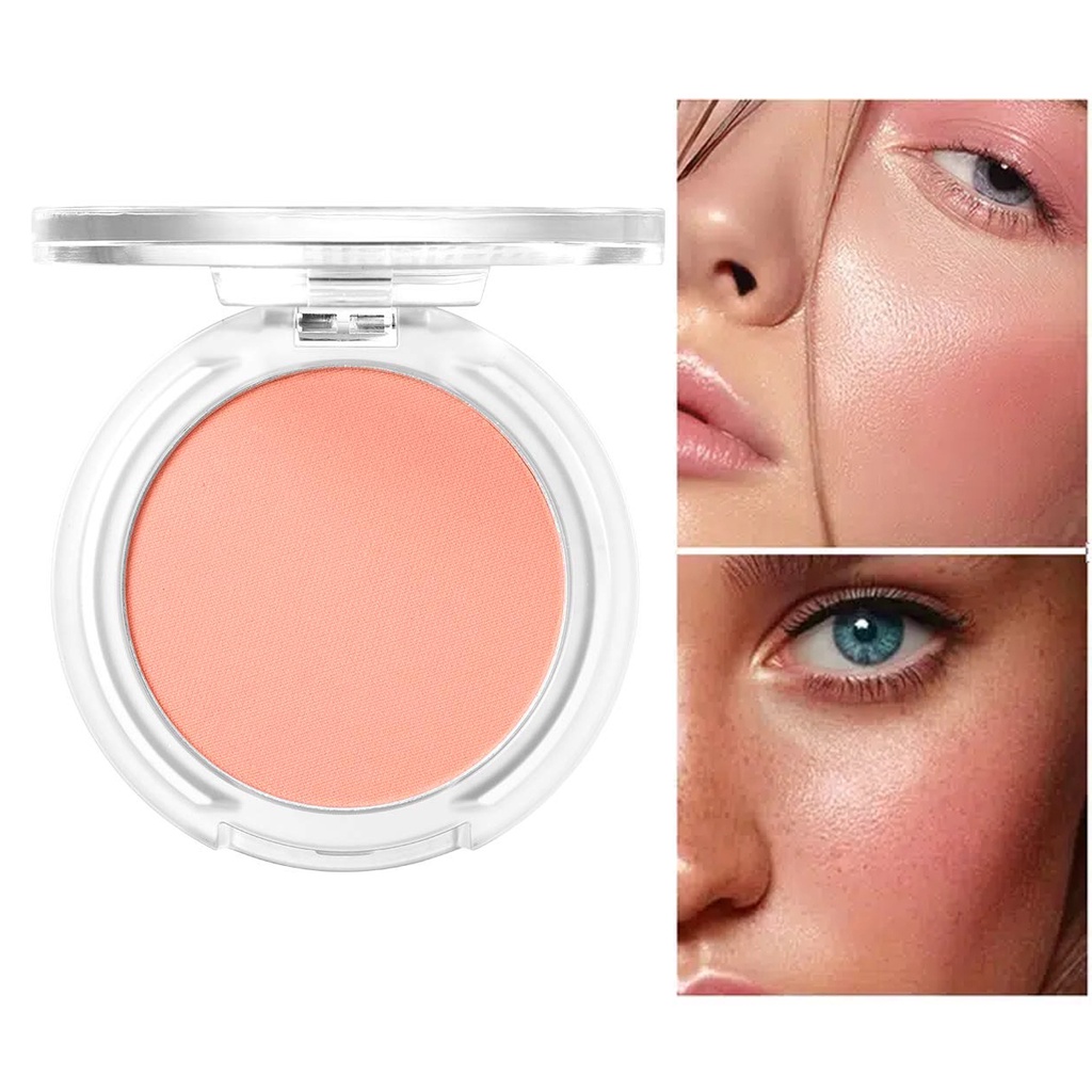6 Colors Monochrome blush Pallete 6 Color Peach Face Mineral Pigment ...