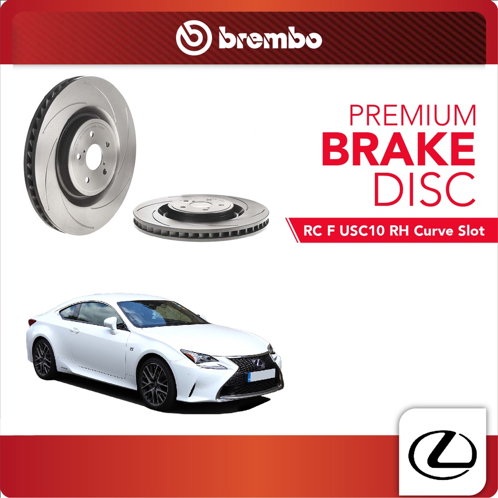 BREMBO Front Disc (1pc) - Compatible with Lexus RC F USC10 RH Curve ...