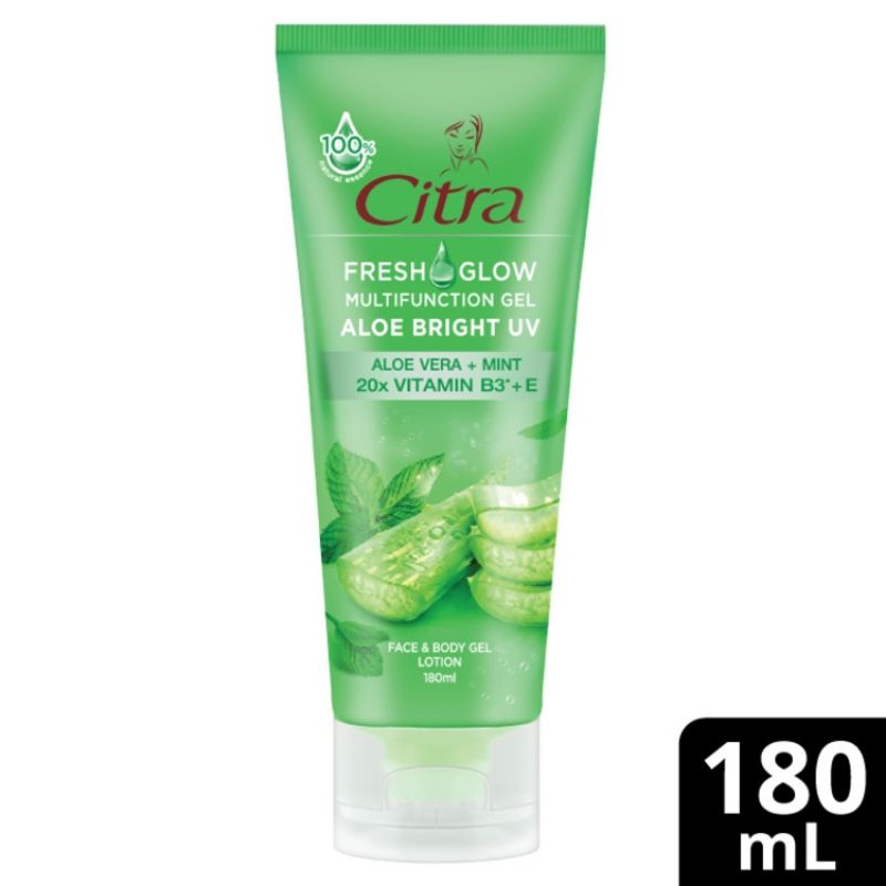 Citra Fresh Glow Multifunction Gel Aloe Vera Bright UV 180ml Aloevera ...