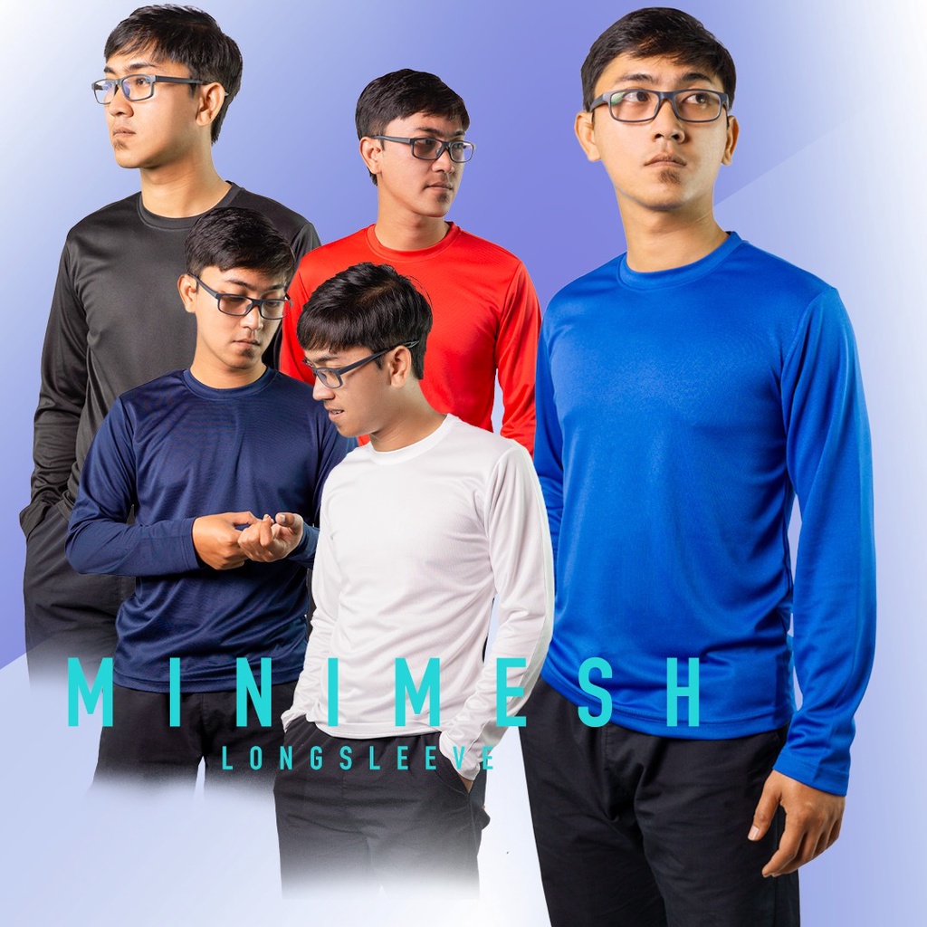 100% Microfiber Mini Eyelet Long Sleeve T-shirt Men's Women Sportswear ...