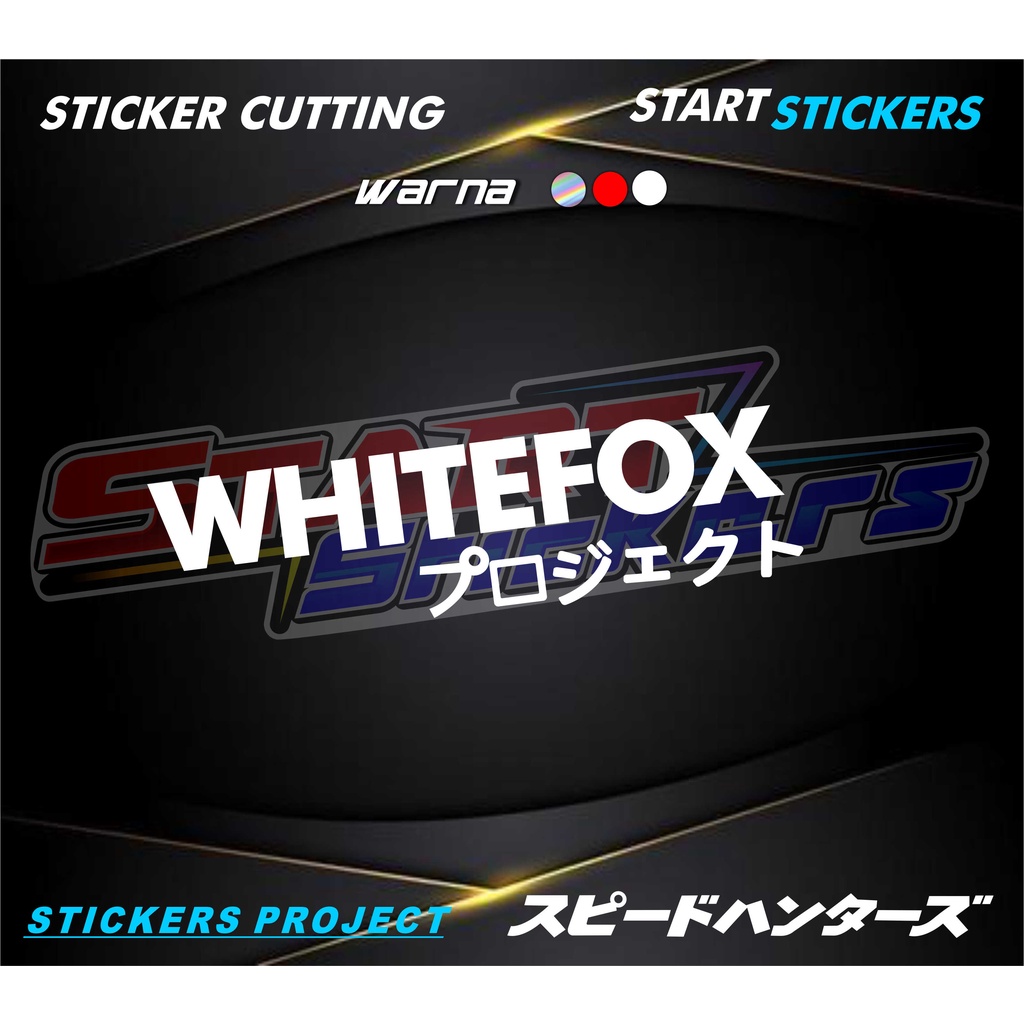 Sticker CUTTING Car Truck PICK UP Motorcycle WHITE FOX/STICKER CUTTING ...