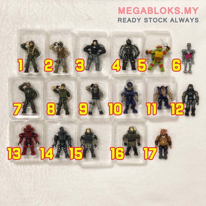 Mega Bloks Construx Halo UNSC Fireteam Call of Duty Soldier TMNT 1 ...