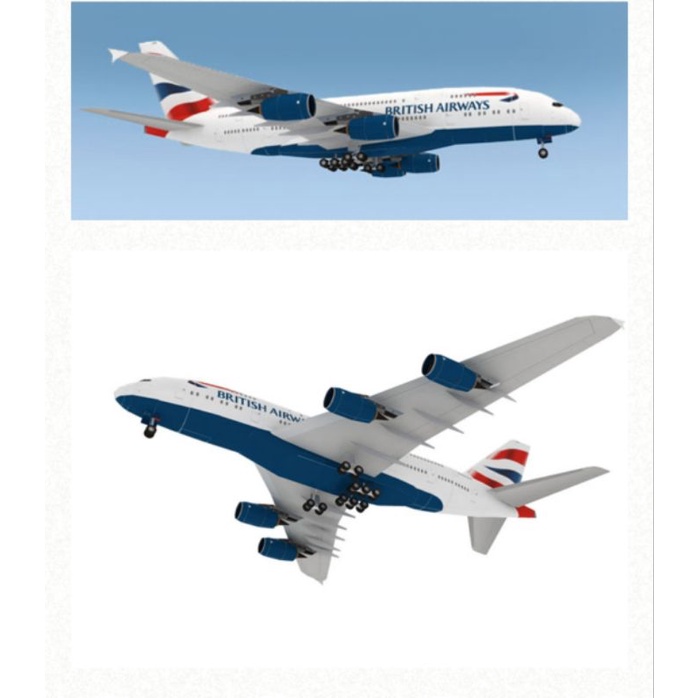 DIY PAPERCRAFT AIRBUS A380 BRITISH AIRWAYS | Shopee Malaysia