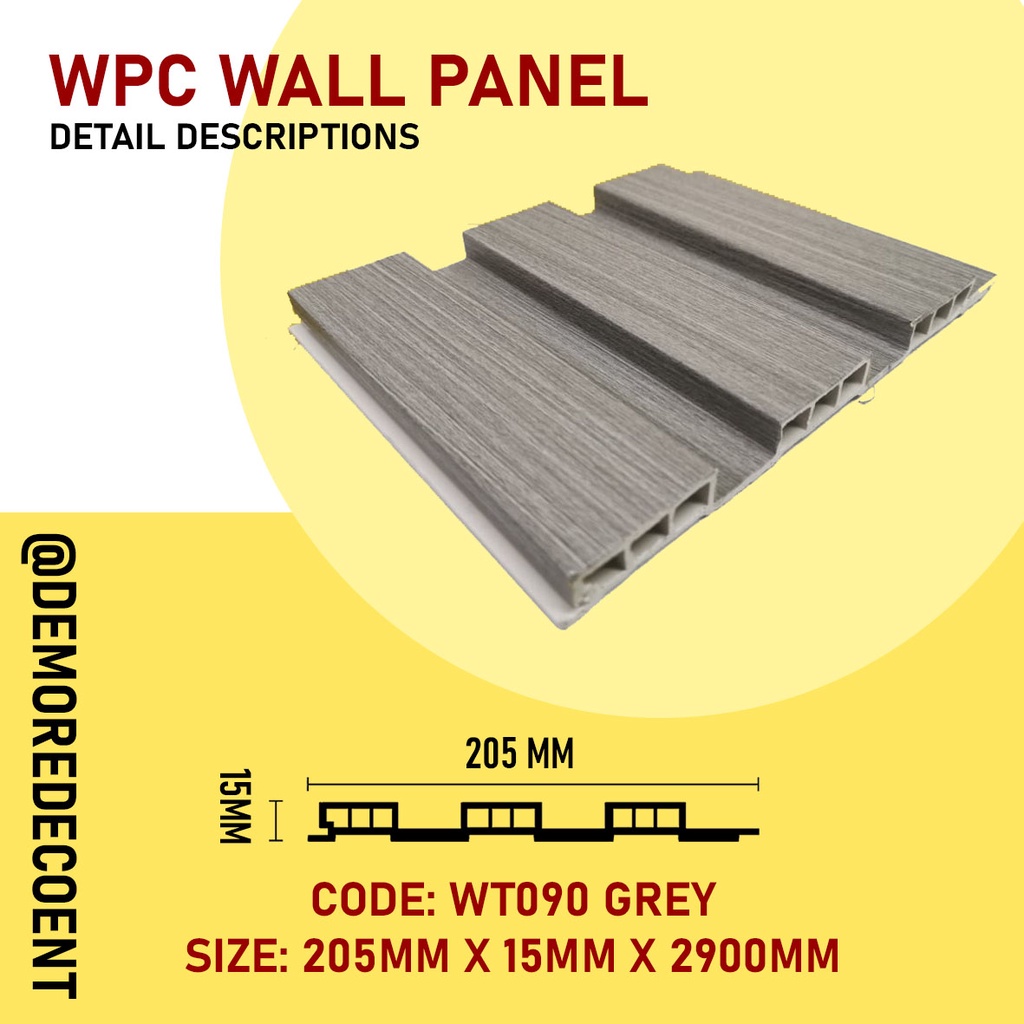 FLUTED WALL PANEL WPC (GREY WT090) 2900MM - DIRECT FACTORY PRICE ...