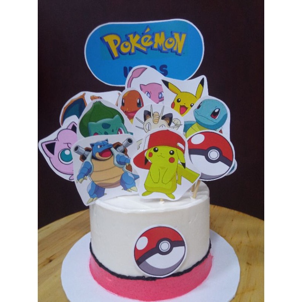 pokemon cake topper / pikachu topper kek harijadi /topper harijadi ...