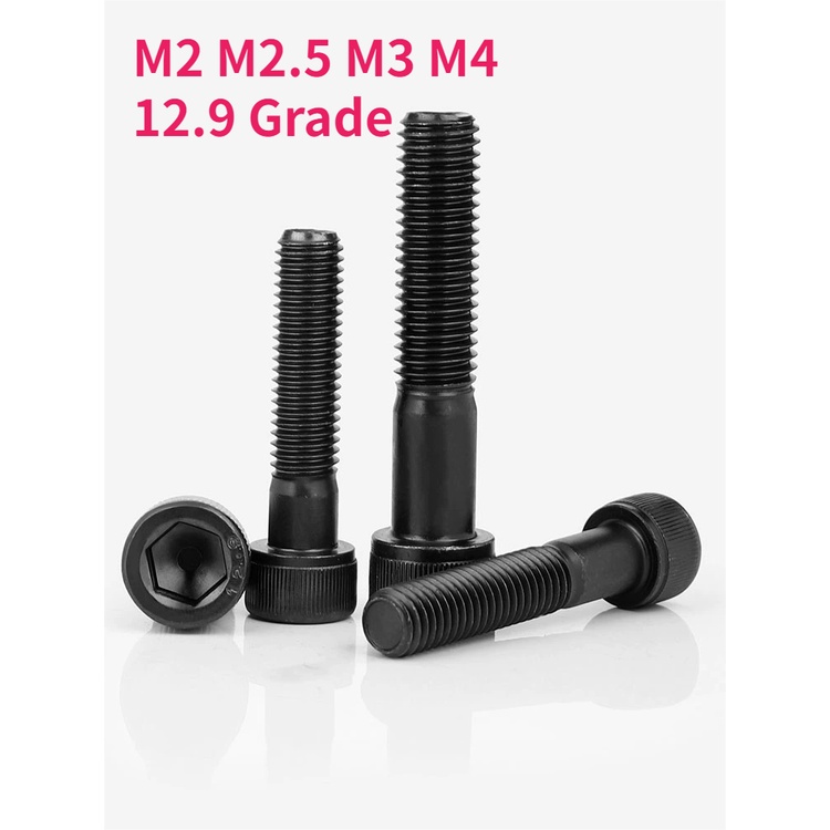 M2 M2.5 M3 M4 12.9 Grade Carbon Steel Half Tooth Hex Hexagon Socket Cap ...