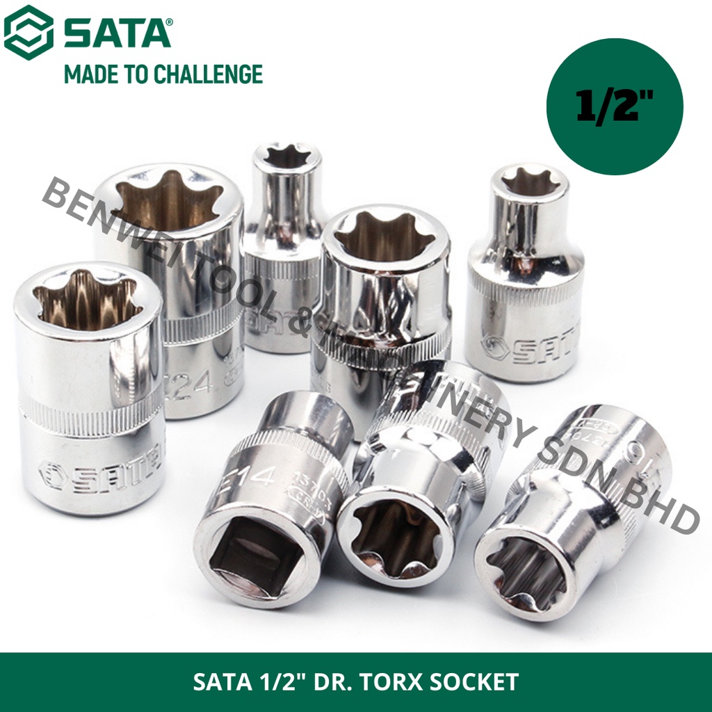 SATA 1/2'' DR. TORX SOCKET / E STAR SOCKET BOX / E10 E12 E14 E16 E18 E20 E22 E24 | Shopee Malaysia