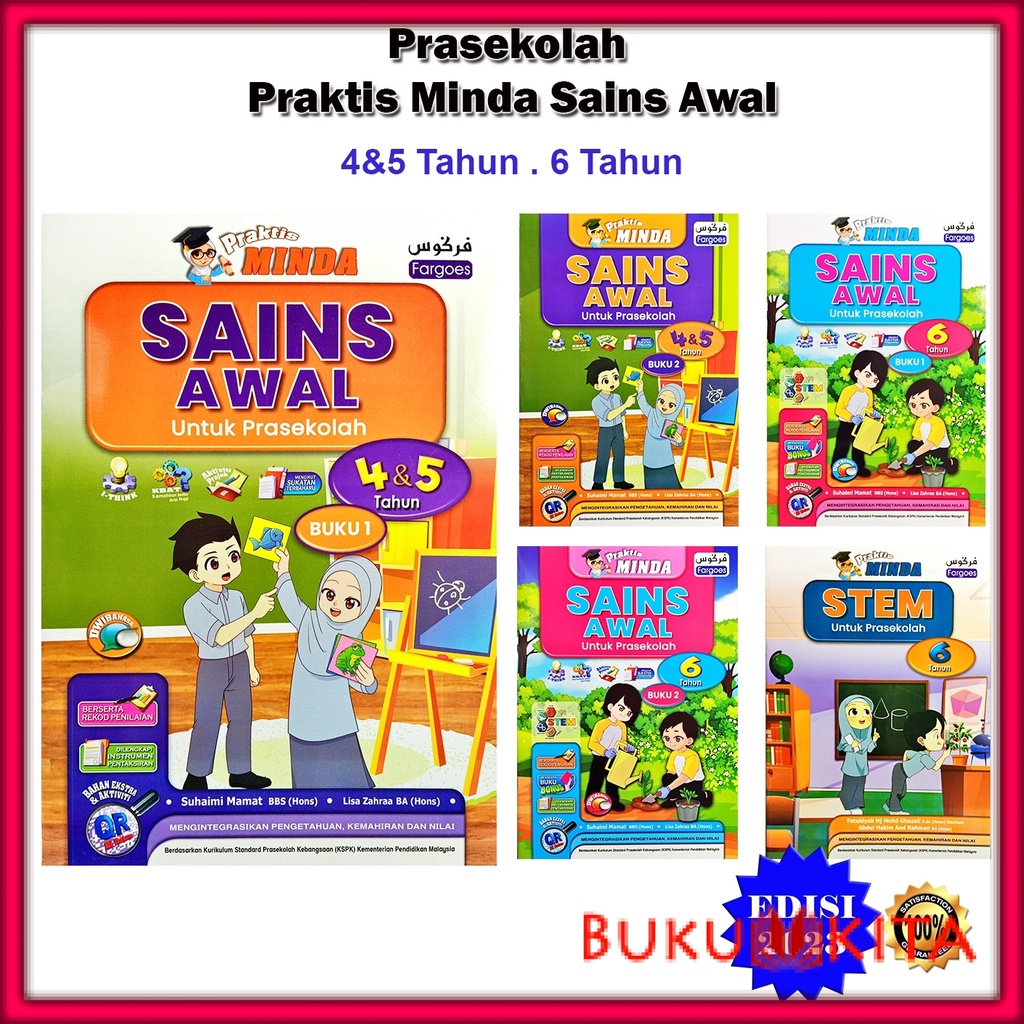 Buku Latihan : Praktis Minda Sains Awal / STEM Edisi 2023 - 4&5 Tahun / 6 Tahun | Shopee Malaysia
