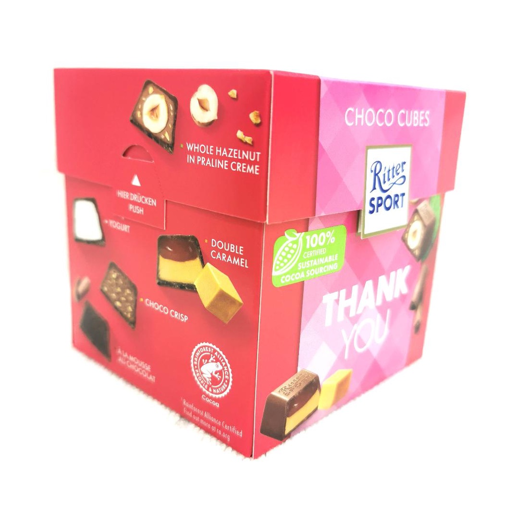 Ritter Sport Choco Cubes 176g 22pcs ( Chocolate Mix, Yogurt Mix, Happy ...