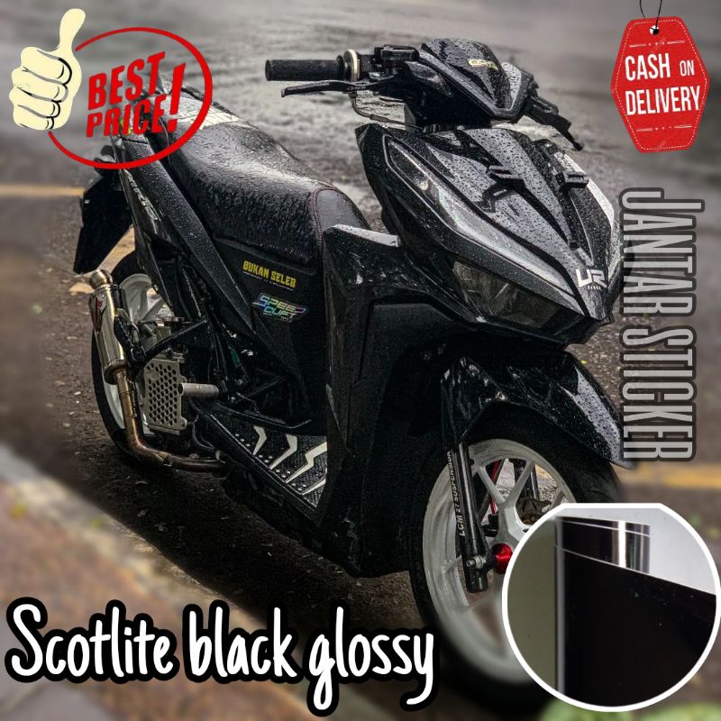 Glossy black scotlet sticker black scotlet matte black sticker black ...