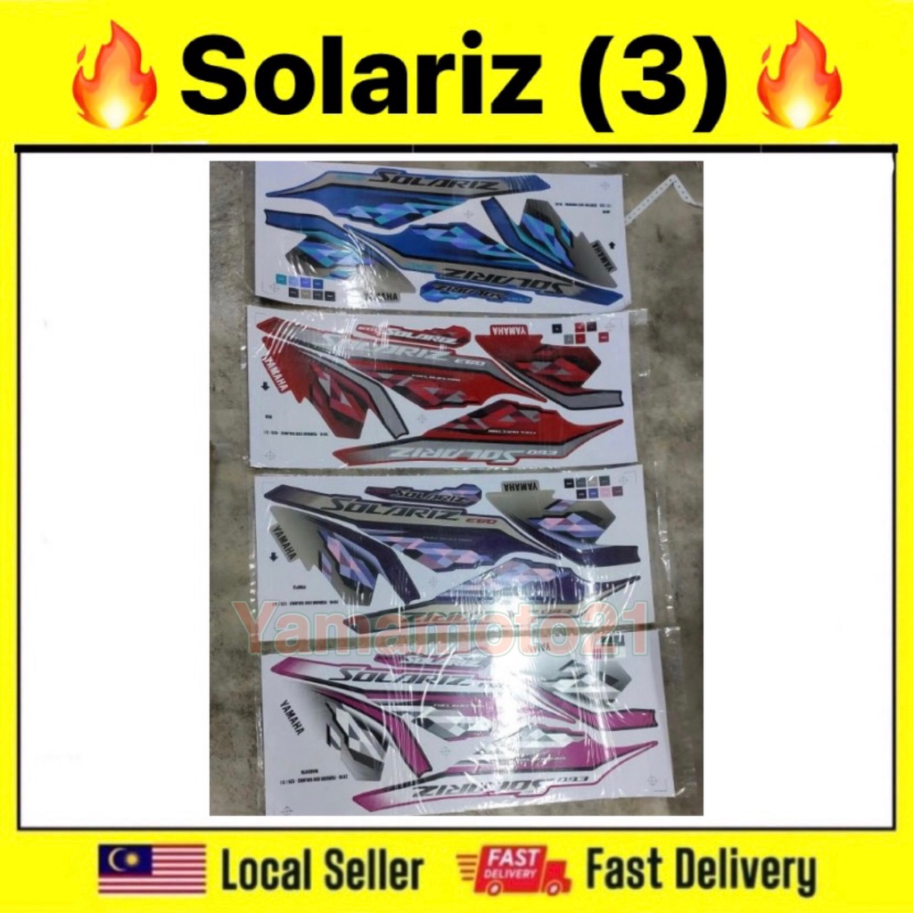 Stiker sticker body stripe cover set (3) yamaha ego solariz solaris ...