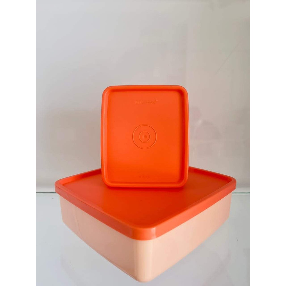 Tupperware Large Square Away 620ml Lunch Box/ 140ml Mini Square Away ...